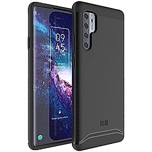TUDIA DualShield Designed for TCL 20 Pro 5G Case, [Merge] Shockproof Heavy Duty Military Grade Dual Layer Tough Slim Protective Case - Matte Black
