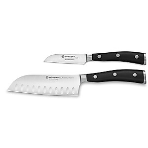 WÜSTHOF Classic IKON 2-Piece Mini Asian Chef's Knife Set, Black