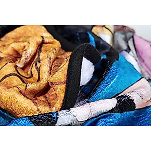 Surreal Entertainment Demon Slayer Blanket- Officially Licensed Merchandise from The Anime Demon Slayer- Comfy Lightweight Fleece, Throw, 45x60 inches (Yellow)