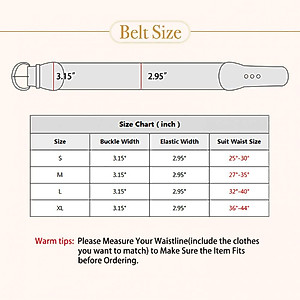 VOCHIC PU Leather Elastic Wide Belt for Women Ladies Dress Stretch Thick Waist Belts