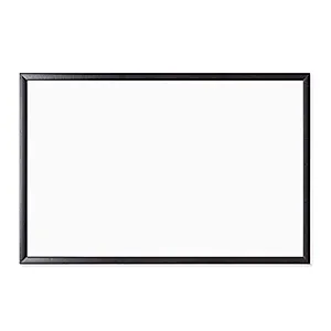 U Brands Magnetic Dry Erase Board, 23 x 35 Inches, Black Wood Frame (311U00-01)