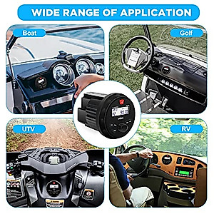 Marine Radio Marine Stereo Bluetooth Boat Stereo Gauge Style Round Stereo System Boat Radio