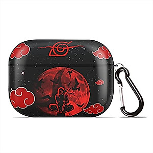 Black Headphone Case Designed for Air Pods Pro 1/2 Generation Earphone Cover with Cartoon Anime Compatiable with Air Pods Pro