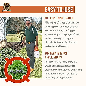 PetraMax Mosquito Miracle - Mosquito Spray for Yard, Mosquito Killer - Mosquito Fogger Liquid, Pet and Kid Safe Mosquito Yard Spray, Tested Formula - Mosquito Fogger Outdoor Spray, 32Oz