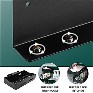 Alipis 1pc Home Organizer Function Sliding Organizers Out Bath Caddy Multi Square Telescopic Side for Storage Side-Pulling Draining Shelf Pulling Stainless Pull Holder Wall Steel Plastic