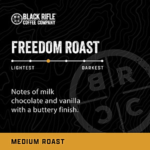 Black Rifle Coffee Company Freedom Roast, Medium Roast Ground Coffee, 12 OZ Bag