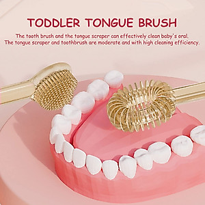 1 Set Toothbrush Portable Toothbrush Silicone Tongue Cleaner Teeth Faster and Safer Light Yellow