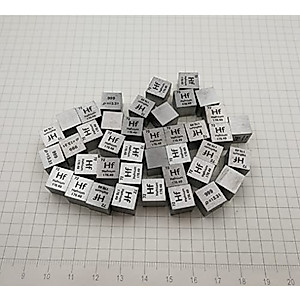 Jonoisax 10 Mm Hafnium Metal Cube - 99.9% Pure for Element Collection Lab Experiment Material Hobbies Substance Block
