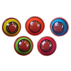 Cactus Canyon Ceramics Spanish Terracotta 5-Piece Tiny Super Small Mini-Bowl (Pinch Bowls) Set, Multicolor