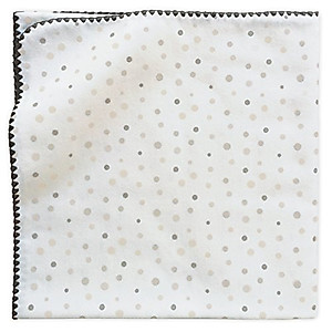 Amazing Baby Large Receiving Blanket, Ultimate Swaddle for Baby Boys, Girls, Softest US Cotton Flannel, Best Shower Gift, MADE in USA, Playful Dots, Sterling, Mom’s Choice Winner, 42x42"