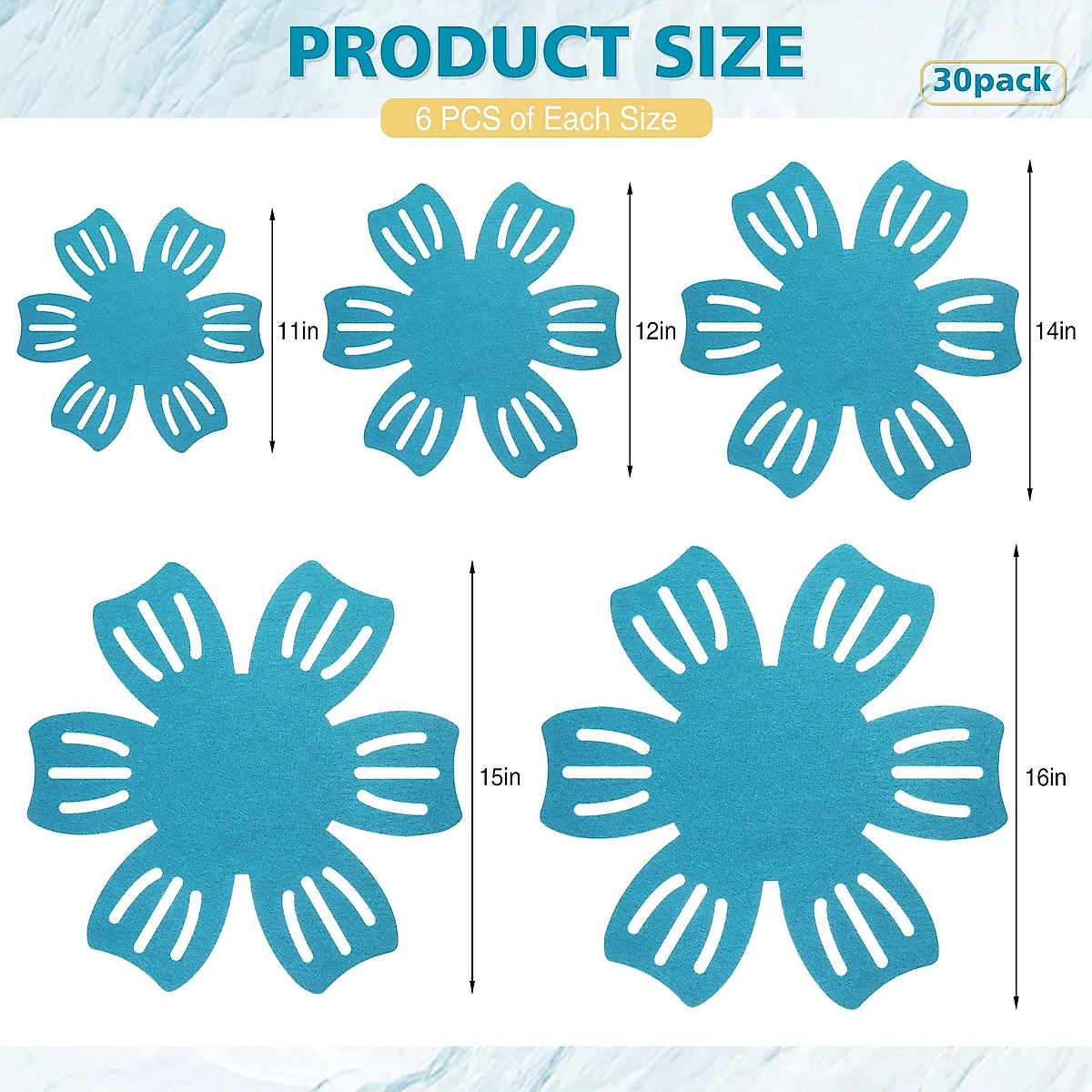 Nuogo 30 Pieces Pot and Pan Protectors, 5 Different Size, Max 16" D, Pan Protector Pads Pot Separators for Stacking, Anti Slip Non Woven Pan Dividers, Avoid Scratching or Marring When Stacking, Teal