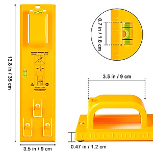 Picture Hanging Tool with Level Easy Frame Picture Hanger Wall Hanging Kit (Yellow Hanging Tool)
