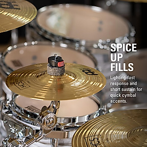 Meinl Percussion HCS 8" Splash Cymbal for Drum Set — Made in Germany — Traditional Medium, 2-Year Warranty, MS63 Brass Alloy, (HCS8S)