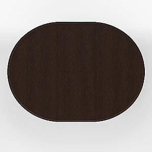 Glenwillow Home 5-PC - Oval Butterfly Leaf Dining Table + X-Back Dining Chairs Dining Set in Dark Walnut