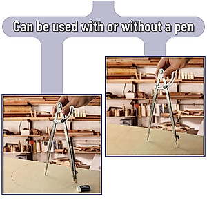 Mr. Pen- Professional Large Compass for Woodworking, 12 Inch Compass with Wing, Compass for Geometry, Compass Drawing Tool, Woodworking Compass, Pencil Compass for Carpenter, Drafting, Drawing Compass