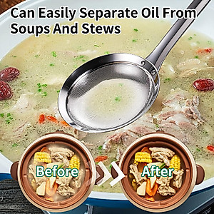 Stainless Steel Fine Mesh Strainer, Set of 3 Sizes Fine Mesh Sieve for Kitchen Cooking, Long Handle Food Strainer Steel Colander (Set of 3 Sizes)