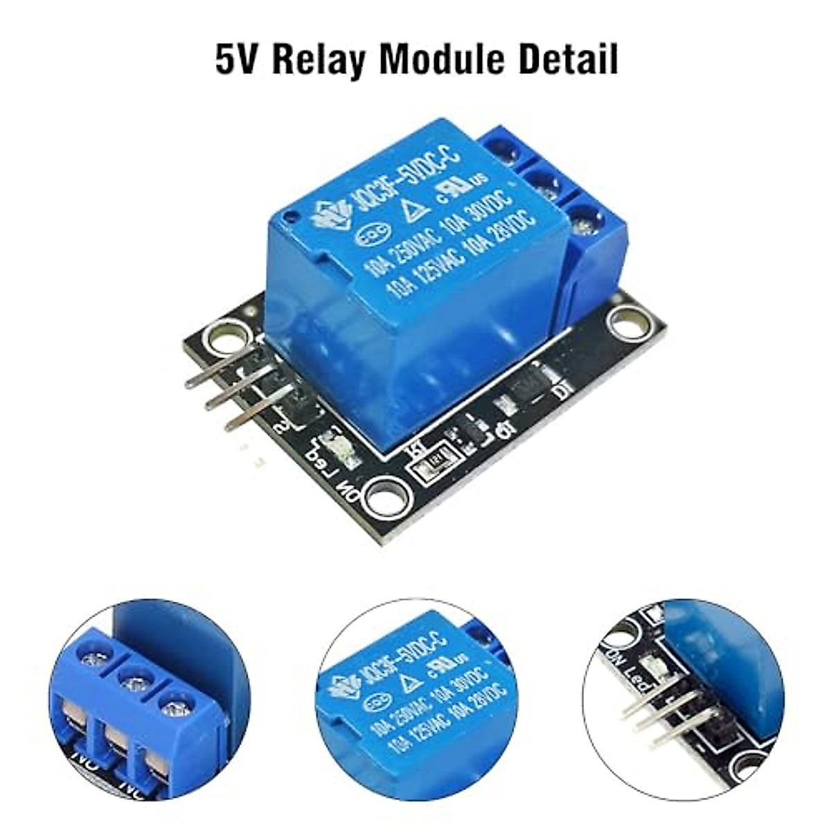 ARCELI 5PCS 5V One Channel Relay Module Board Shield 5v Relay Module for PIC AVR DSP ARM for Relay