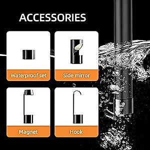 Industrial Endoscope, 4.3in LCD Screen, LED Lights, Sewer Plumbing Pipe Snake Camera, IP67 Waterproof, 1700Mah Battery, Max 64GB TF Card(10M/32.8FT Cable)