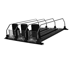 Qianly Drink Organizer Pusher Self Pushing Can Kitchen Gadget Storage Water Bottle Automatic Holder Glide Rack for Vending Machine Fridge Pantry