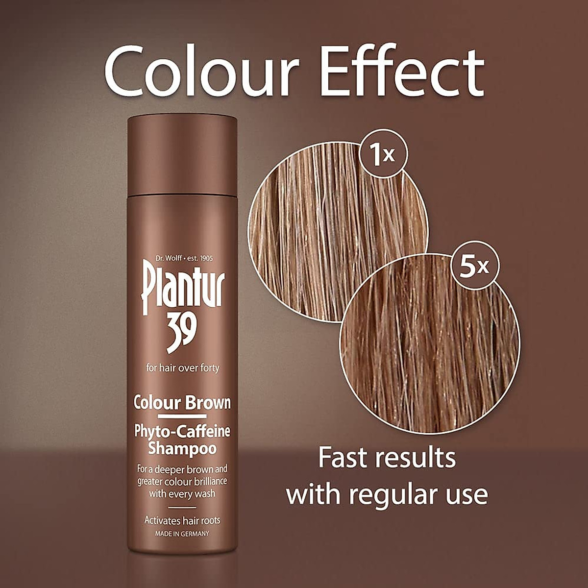 Plantur 39 Color Brown Phyto-Caffeine Shampoo, 8.45 Fl Oz