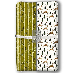 2 Pack Premium Soft Jersey Knitted Stretchy Changing Pad Cover for Baby