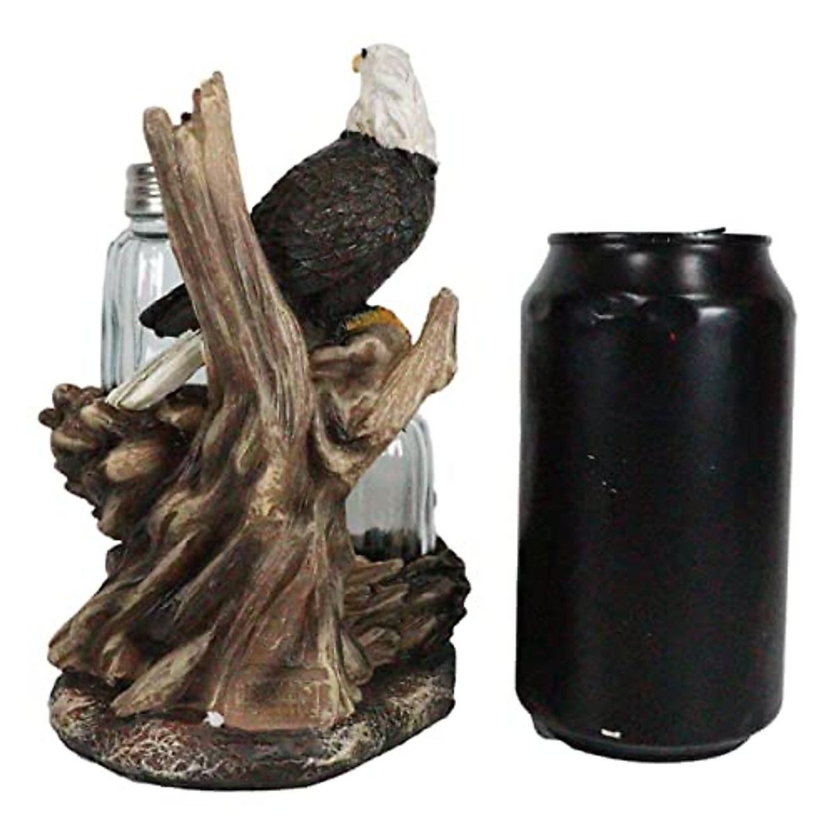 Set Of 1 Bald Eagle Residing Nests Salt and Pepper Shaker 6.5"H