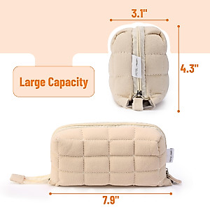 Mr. Pen- Large Capacity Pillow Pencil Case, Beige Pencil Pouch, Pencil Bag, Pen Case, Pen Pouch, Pen Bag, Pencil Pouches, Pencil Bags, School Pencil Case, College Pencil Case, Makeup Pouch