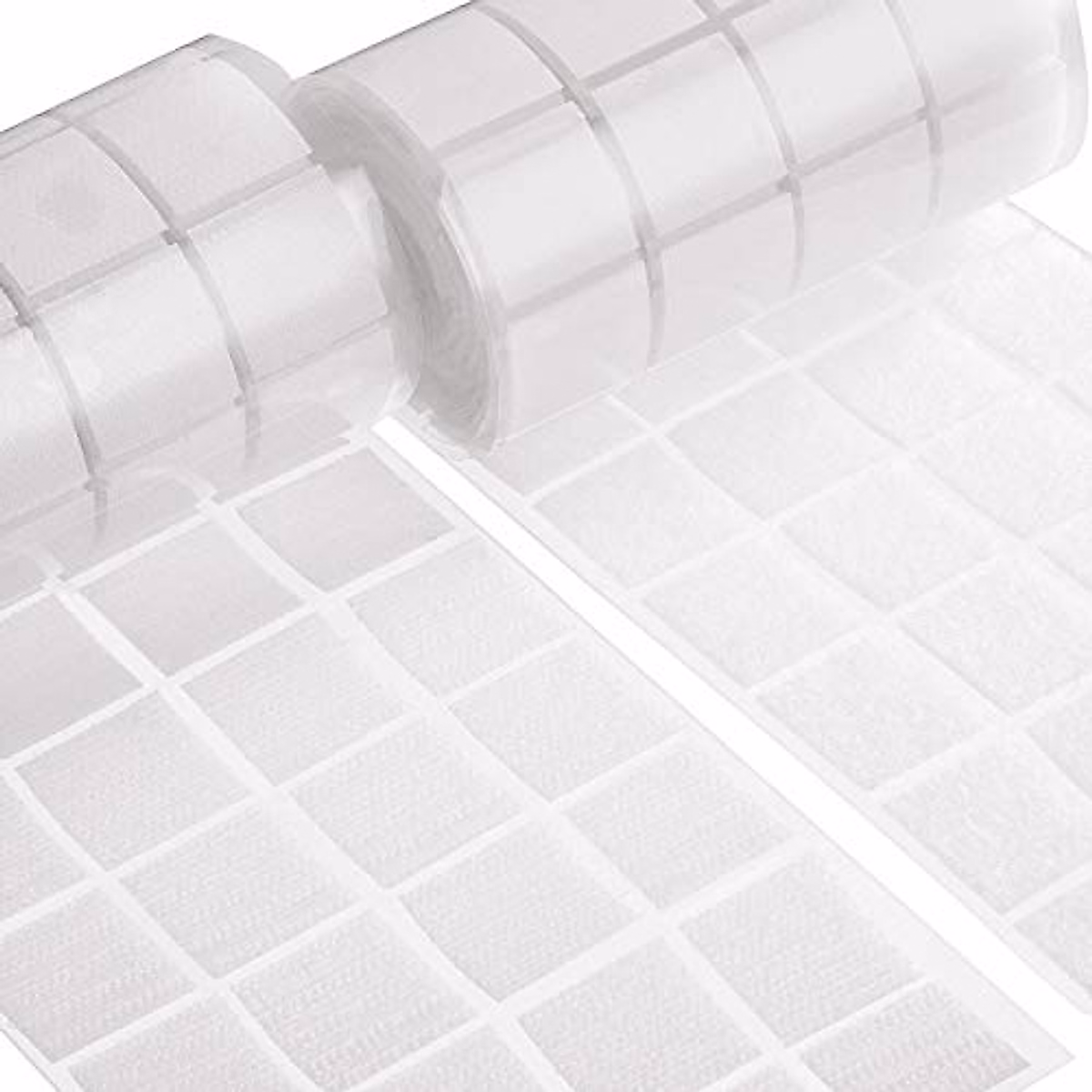 400 Pcs (200 Pairs) Self Adhesive Dots,Sticky Dots, 1 Inch Square Tape with Waterproof Sticky Adhesive Glue Fastener for Office, School, Classroom (White)