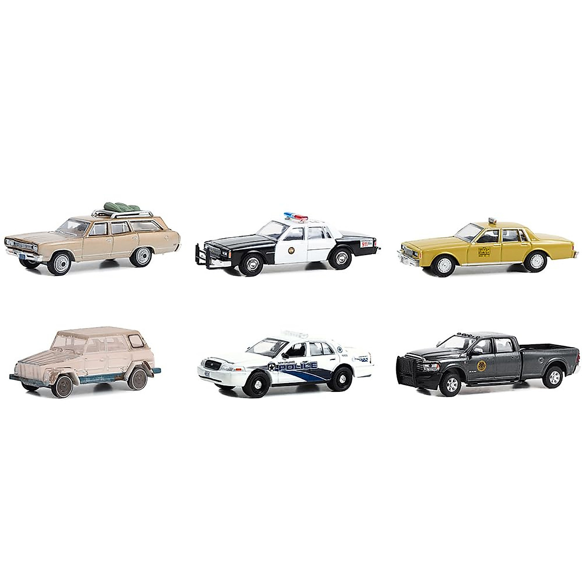 Hollywood Series Set of 6 Pieces Release 39 1/64 Diecast Model Cars by Greenlight 44990SET