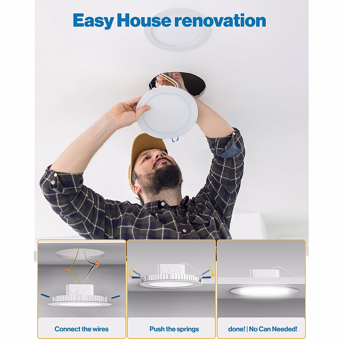 Sunco Lighting 12 Pack 6 Inch Ultra Thin LED Recessed Ceiling Lights Slim, 5000K Daylight, 14W, Damp Rated, Dimmable Canless Integrated Junction Box, ETL Energy Star