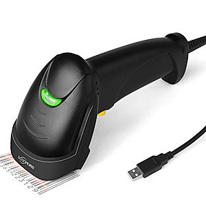 Handheld USB Barcode Scanner Wired 1D Bar Code Reader with USB Cable for Supermarket, Convenience Store, Warehouse