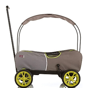hauck Eco Wagon with Multipurpose Hand Pulled Utility, Steel Tube Framing, and Easy Fold Feature for Kids Pull Along Wagons, Forest Green