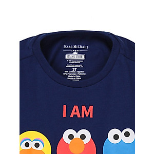 Isaac Mizrahi Loves Sesame Street Elmo Toddler Baby Long Sleeve T-Shirt Tee (2T, Navy)