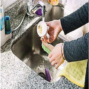 SCRUBIT Natural Sponges - 10 Pack Biodegradable Compostable Cellulose and Coconut Natural Sponges for Dishes, Eco Friendly Non Toxic Kitchen Sponge