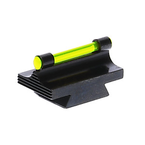 Truglo 3/8-Inch Dovetail Front Steel Gun Sight Replacement Fiber Optic Ramp Sight - .500", Green