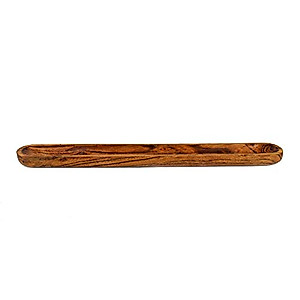 Kaizen Casa Hand-carved Acacia Wood Long Olive Tray Canoe Style Perfect for dinner rolls, or as a table centerpiece