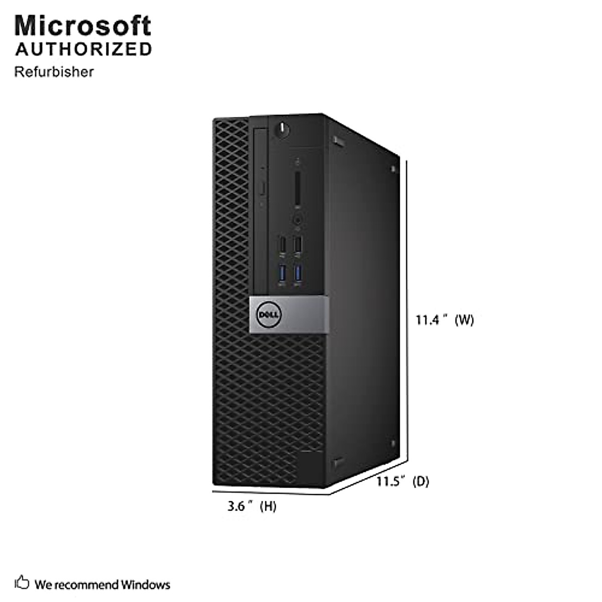 Dell OptiPlex 3040 Small Form Factor PC, Intel Quad Core i5 6500 up to 3.6GHz, 16G DDR3L, 1T, WiFi, BT 4.0, Windows 10 Pro 64-Multi-Language Support English/Spanish/French(Renewed)