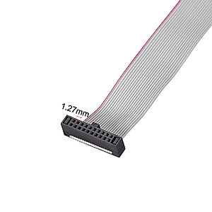 uxcell IDC Wire Flat Ribbon Cable FC/FC Female Connector A-Type 20Pins 1.27mm Pitch 20cm Length