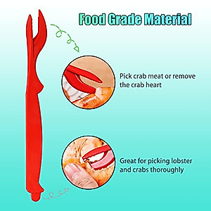 7Pcs Crab Claw Crackers and Tools Set, Seafood Tools Set Crab Leg Crackers and Picks Tools Including 2 Lobster Shell Crackers and 4 Seafood Forks Kit