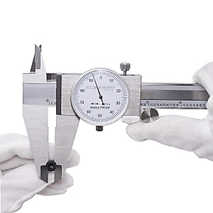 Clockwise Tools DDLR-1205 Pro Dial Caliper 0-12 Inch Double Shock Proof Stainless Steel Body SAE Measuring Tool