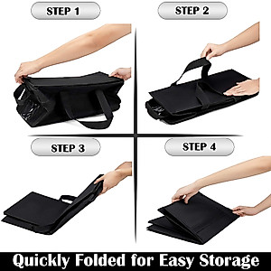 Brandzini Insulated Delivery Grocery Bag Carrier, 23" X14" X15", Ideal for Uber Eats, Postmates, Doordash, Catering, and Grocery Shopping (XXXL)