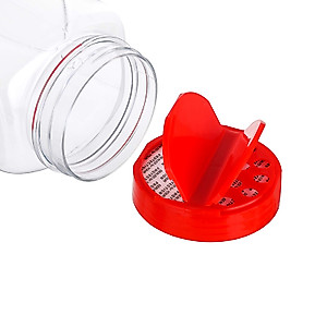 Yopay 8 Pack Large Spice Jar, 32oz Seasoning Shaker, Plastic Spice Container Bottle with Red Dual Shake Lid for Storing Herbs, Powders, General Use Storage Containers