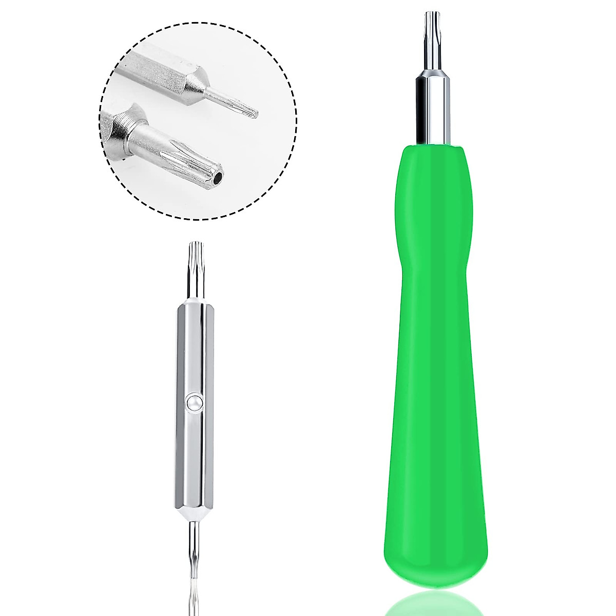 Doorbell Screwdriver Replacement,Double-ended T6 T15 Torx Screwdriver Bit Set Fit Video Doorbell, Video Doorbell 2 and Pro Doorbell Security Screw Only Green
