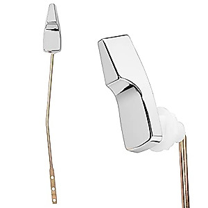 Qualihome Mansfield Toilet Handle Replacement, Front Mount Toilet Tank Lever Flush Handle (Chrome)