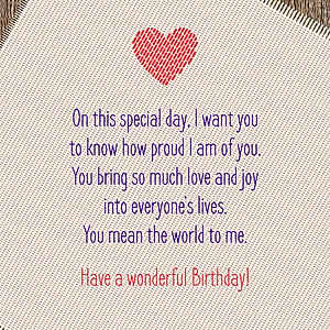 Prime Greetings Happy Birthday Card For Daughter, Made in America, Eco-Friendly, Thick Card Stock with Premium Envelope 5in x 7.75in, Packaged in Protective Mailer