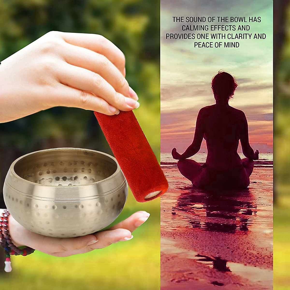 Zap Impex Beautiful New Hand Hammered Brass Singing Bowl Tibetan Meditation Yoga Singing Bowl 4 Inch