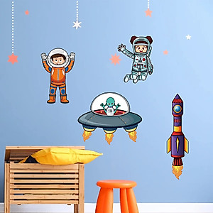 Mocossmy Make a Face Stickers Sheets,24 Sheets Make Your Own Astronaut UFO Rocket Mix & Match Space Themed Stickers,DIY Stickers for Kids Art Crafts School Rewards Birthday Party Favor Supplies Games