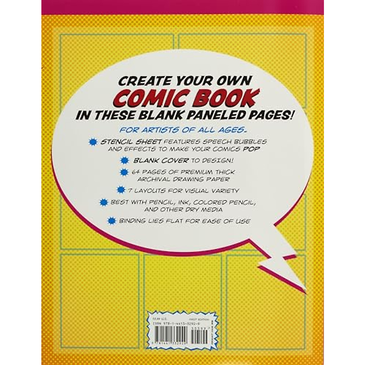 Blank Comic Book (with bonus stencil and blank cover!)