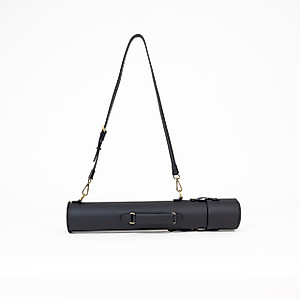 Hoi An Soul - Leather Document Tube - 100% Hand Made - Black - 21"