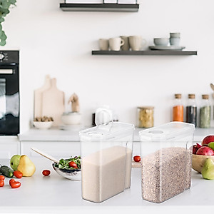 Vesici 2 Pcs 7 Quart Cereal Containers Storage Airtight Cereal Keeper Storage Cereal Dispenser Countertop Plastic Cereal Dispenser Canister Pasta Organizer for Pantry and Kitchen Organization